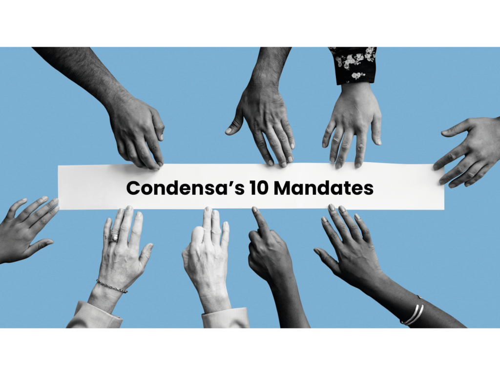 Condensa's 10 Mandates: A Guide for Leadership and Collaboration - Condensa